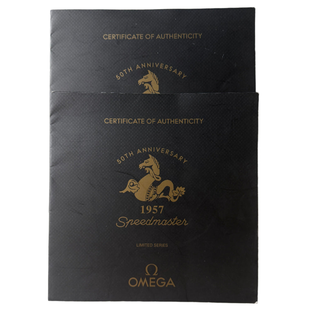 Omega Speedmaster 50th Anniversary Certificates